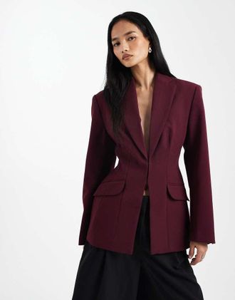 Asos Ultimate - Blazer structur&eacute; - Prune-Violet