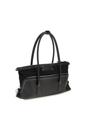 Maison Margiela Womens 5ac Shoulder Bag Leather With Logo Black Calf Bos Taurus