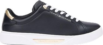 Tommy Hilfiger Damen Essential Chic Court Sneaker Fw0Fw09019 Low Top, Black (Black), 41 EU