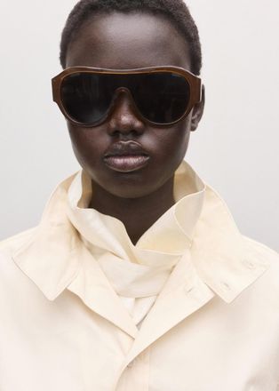 Mango Pilotenbrille mit Kunststoffrahmen braun - Damen - Einheitsgr&ouml;&szlig;e - MANGO