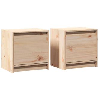 vidaXL Nachttische 2 Stk. 40x30,5x40 cm Massivholz Kiefer Vidaxl