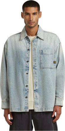 G-Star Homme, Chemises, Bleu, Taille: S Overshirt Coupe Carr&eacute;e
