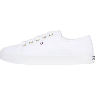 Tommy Hilfiger Damen Vulcanized Sneaker Essential Nautical Schuhe, Wei&szlig; (White), 42 EU
