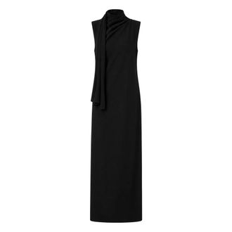 Liviana Conti Midi-Kleid mit integriertem Schal - - Dresses - Damen - Schwarzk - L