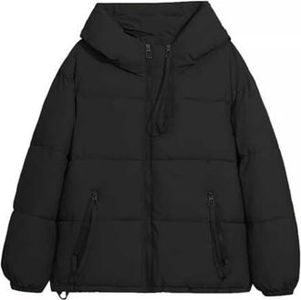 Generic Doudoune Femme Hiver Veste Femme Automne Doudoune Courte avec Capuche Veste Courte Manteau Hiver Court Matelass&eacute;e L&eacute;g&egrave;re Grande Taille Capuche L&eacute;g&egrave;re 