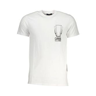 Cavalli Homme, Tops, Blanc, Taille: XL T-shirt à Manches Courtes