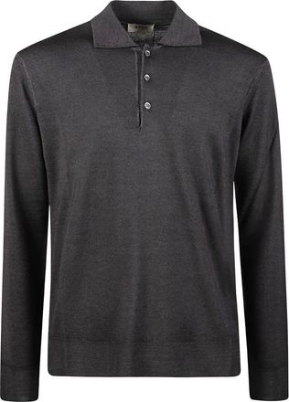 Altea Pull col polo coupe r&eacute;guli&egrave;re - Homme - Tops - Gris - Taille: M