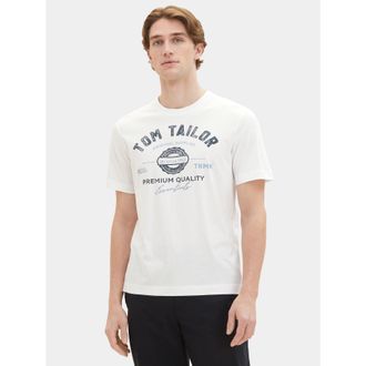 Tom Tailor T-Shirt 1037735 Weiß Regular Fit