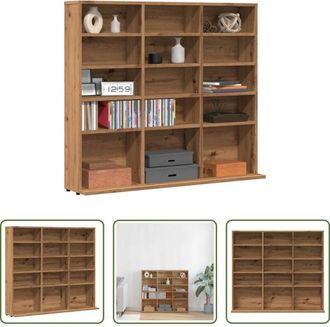 vidaXL DVD-Regal - CD-Regal Artisan-Eiche 100x23x89,5 cm Holzwerkstoff
