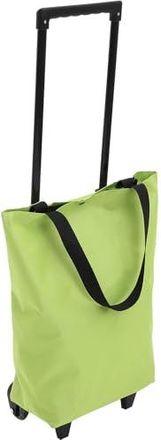 NUOBESTY Paquet de Courses Pliable Vert avec Poign&eacute;e R&eacute;tractable Chariot L&eacute;ger &agrave; Roulettes pour Supermarch&eacute; Paquet Fourre-Tout Spacieux et Pratique pour Transp