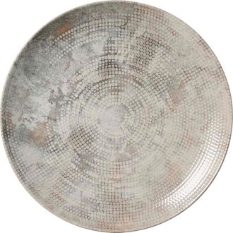 Ritzenhoff & Breker Cecina Speiseteller, 26 cm, Moderner Essteller im Manufaktur-Look, Mix & Match-Geschirr, Spülmaschinenfest und Alltagstauglich, Steinzeug, Perle