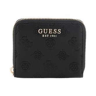 Guess Femme, Accessoires, Noir, Taille: ONE Size Phoebe Mini Zip Wallet