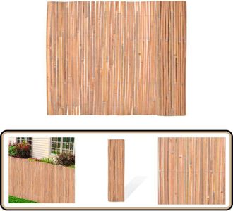 vidaXL Bambuszaun 100&times;400 cm - Bambuszaun - Gartenz&auml;une - Sichtschutz - Terrassen&uuml;berdachung - Balkonbepflanzung