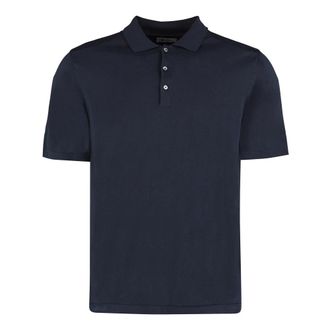 THE (ALPHABET) Das (Strick) Polohemd aus Baumwollstrick - - Tops - Herren - Blau - 2XL