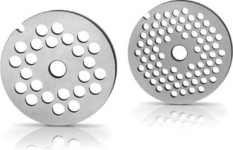 Bosch Lochscheiben MUZ45LS, für Fleischwolf, 2 Scheiben: 3mm, 6mm, Edelstahl, spülmaschinengeeignet, für MUM4, Serie 2 und 4, Silber