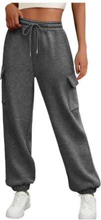 Generic Jogging Femme Pantalon Coton Survetement D&eacute;contract&eacute;s De Plage L&eacute;ger &Eacute;t&eacute; Casual Pants Grande Taille Taille Haute avec Poches Casual Toile Pants Travai