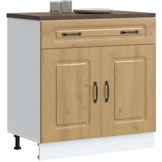 vidaXL Vidaxl - Armoire de cuisine Kalmar ch&ecirc;ne artisanal bois ding&eacute;nierie