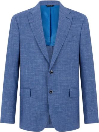 Brooks Brothers Homme, Vestes, Bleu, Taille: 3XL Basket Weave Blazer