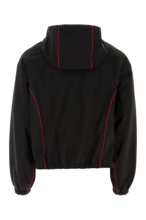 Ferragamo Mens Black Polyester Blend Jacket Nero Exterior: Cotton Giubbini