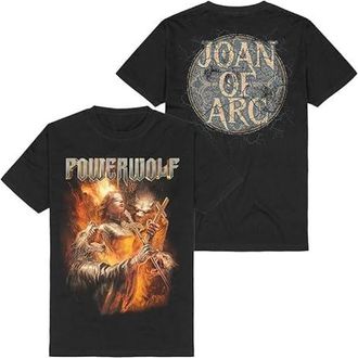 Powerwolf Joan of Arc Homme T-Shirt Manches Courtes Noir XXL 100% Coton Regular/Coupe Standard