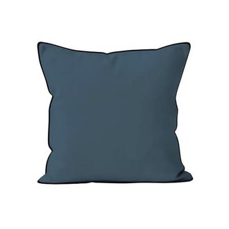 Soleil d'Ocre Soleil dockre, gewaschenes Mikrofaserkissen 60 x 60 cm Boheme Duck Blue