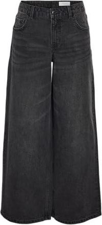 Noisy May Noisy may Wide Leg Nmkettie Nw Vi559Bl Noos Jambes Larges, Jean Noir, 28W / 32L Femmes