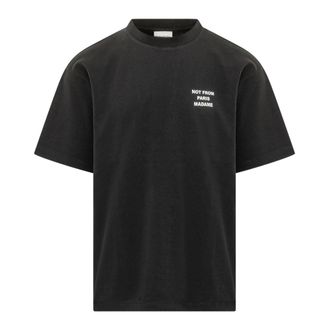 Dr&ocirc;le de Monsieur Le T-Shirt Slogan - - Tops - Herren - Schwarzk - S