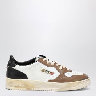Autry Medalist Low Super Vintage Sneaker in Schwarz/Wei&szlig;/Braun