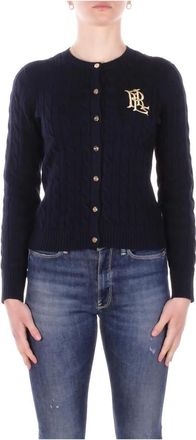 Ralph Lauren Femme, Pulls, Bleu, Taille: 40 FR Ralhan Long Sleeve Cardigan
