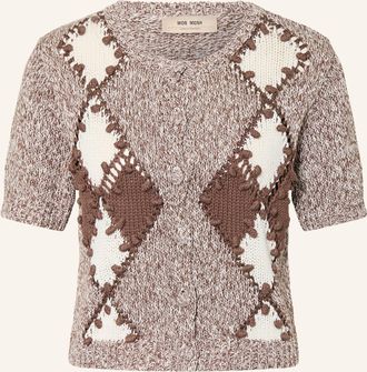 Mos Mosh Mos Mosh Strickjacke Mmelio Mit Leinen braun