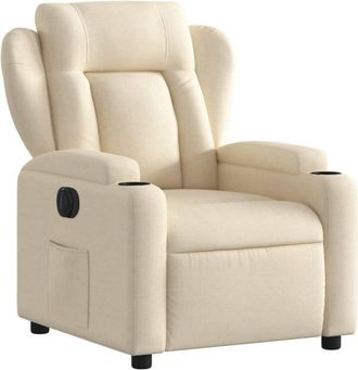 vidaXL Relaxsessel Elektrisch Creme Stoff - Vidaxl