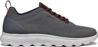 Geox Herren U SPHERICA A Sneaker, Graphite/Wine, 45 EU