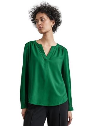 Street One Chemisier Tunique pour Femme de Couleur Unie, Couleur : Vert Vif, 38