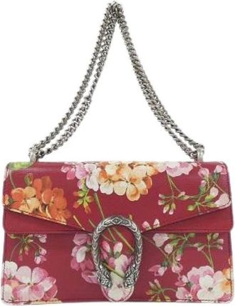 Gucci Sac bandouli&egrave;re en cuir Dionysus Bloomsprint Pre-owned - Femme - Pre-owned - Rouge - Taille: ONE Size