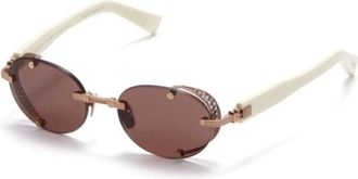 Balmain Monsieur Runde Sonnenbrille - - Accessories - unisex - Rosa - 53 MM