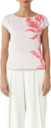 Comma Blusenshirt im Fabricmix mit floralem Print