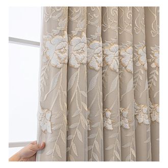 Generic 1 St&uuml;ck Doppelschicht Verdunkelungs, Thermovorhang mit Voile und Metall&ouml;sen, Raumabdunkelung & Isolierung Fensterbehandlung f&uuml;r Schlafzimmer Wohnzimme