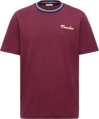 Moncler T-shirt en coton à logo brodé