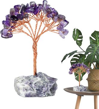 Generic Kristallbaum für Positive Energie, Kristallbaum - Spiritueller Glücksbaum - Künstlicher Baum, Kristalldekorationen für Damen und Herren, Heimdekoratio