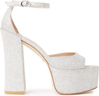 Stuart Weitzman Skyhigh 145 Plateau-Sandalen - - Shoes - Damen - Wei&szlig; - 39 1/2 EU