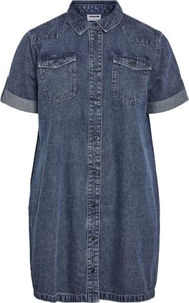 Noisy May Damen Nmnew Signe Ss DNM DRSS Vi002Mb Cur Noos, Medium Blue Denim, 44