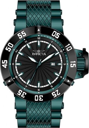 Invicta Subaqua 50793 Herrenuhr - Quarzwerk - Edelstahl mit schwarzem Zifferblatt - 50 mm