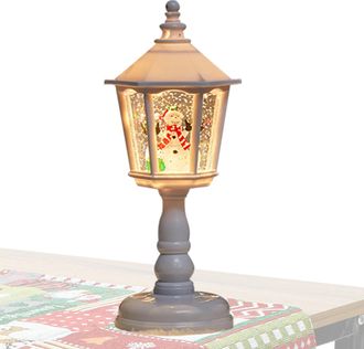 Generico Laterne mit Weihnachtsschneeeffekt, Licht mit Schnee-Effekt und rotierendem Glitzer, dekorativ, drehbar, f&uuml;r Innenbereich, Au&szlig;enbereich, Fenster, Tisc