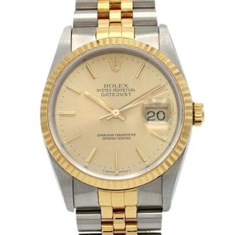 Rolex Datejust Pre-owned en acier inoxydable et or jaune automatique - Femme - Pre-owned - Jaune - Taille: ONE Size