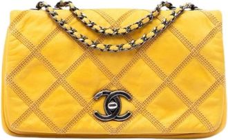 Chanel Sac bandouli&egrave;re Classic Flap Pre-owned - Femme - Pre-owned - Jaune - Taille: ONE Size