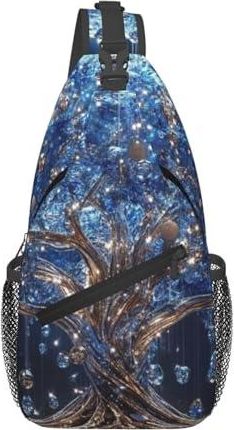 Generic Sac &agrave; dos &agrave; bandouli&egrave;re motif arbre de vie diamant pour homme