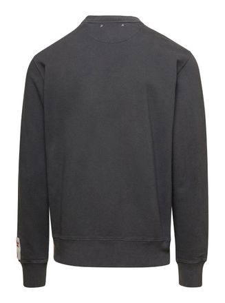 Golden Goose Mens Crewneck Sweatshirt Grey Cotton Sweatshirts Sweater