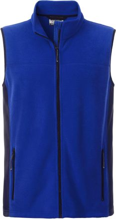 James & Nicholson Herren Workwear Fleece Outdoor Weste, Blau (Royal/Navy), XX-Large