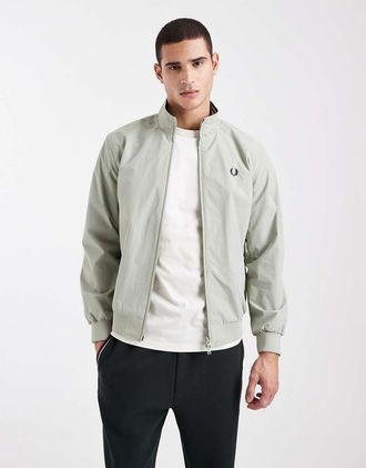 Fred Perry Brentham - Jacke in Blassgr&uuml;n mit Logo