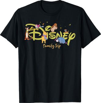 Disney Winnie the Pooh & Friends Script Logo Family Trip T-Shirt